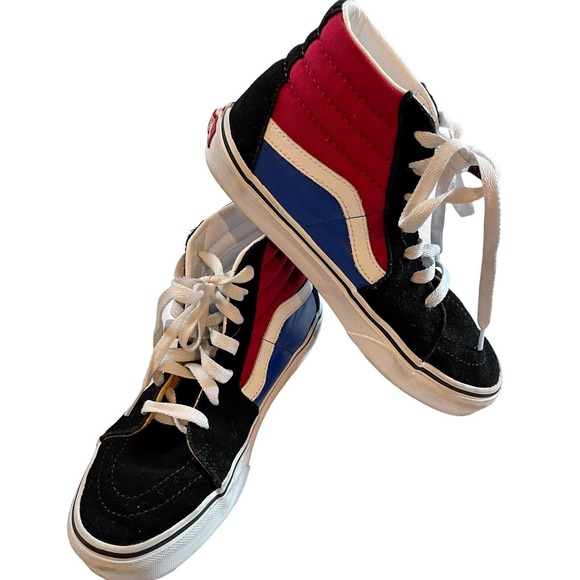 Vans | Shoes | Youth Red White And Blue High Top Off The Wall Vans 45y ...